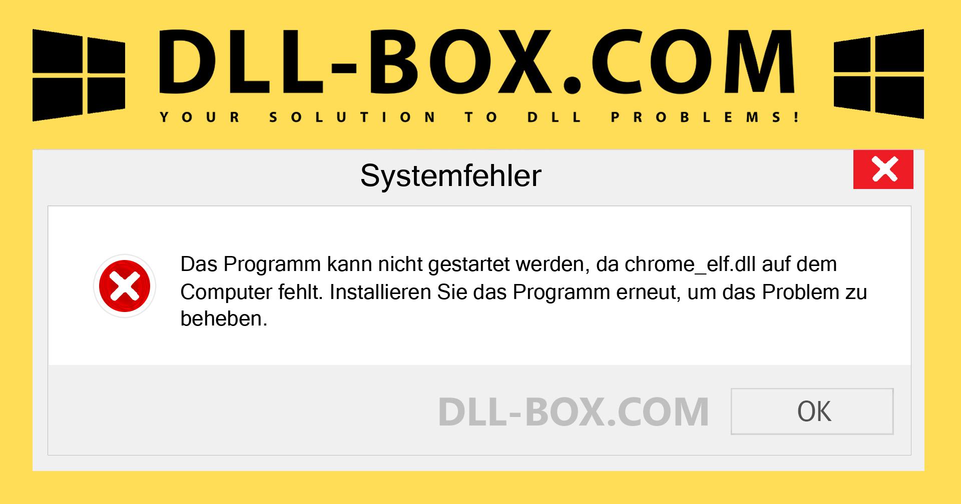 chrome_elf.dll kostenloser Download für Windows | DLL-BOX.COM